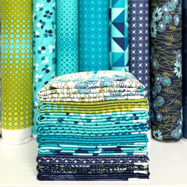 Aqua-Indigo Bundle • Color Crush by V and Co. - Purple Daisies Quilting
