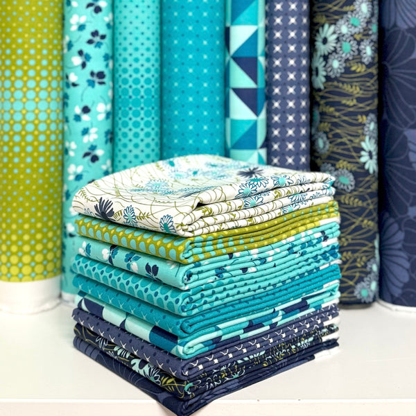 Aqua-Indigo Bundle • Color Crush by V and Co. - Purple Daisies Quilting