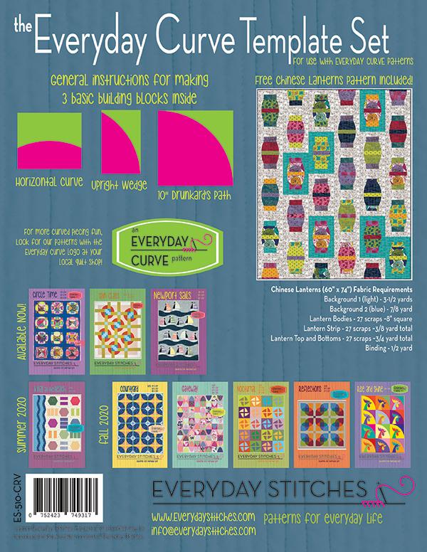 Everyday Curve Template Set - Purple Daisies Quilting