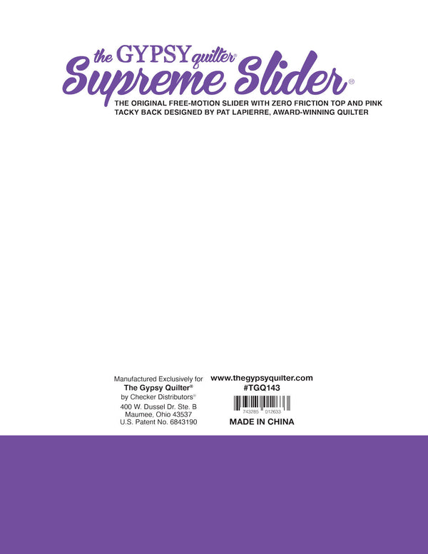 Supreme Slider - for Free Motion Quilting - Purple Daisies Quilting