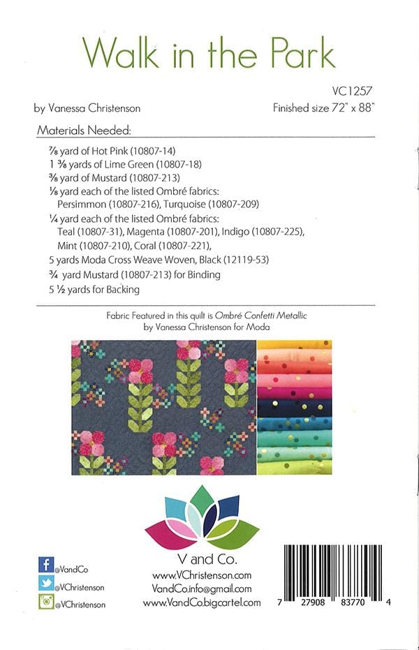 Walk in the Park by V & Co. - Purple Daisies Quilting