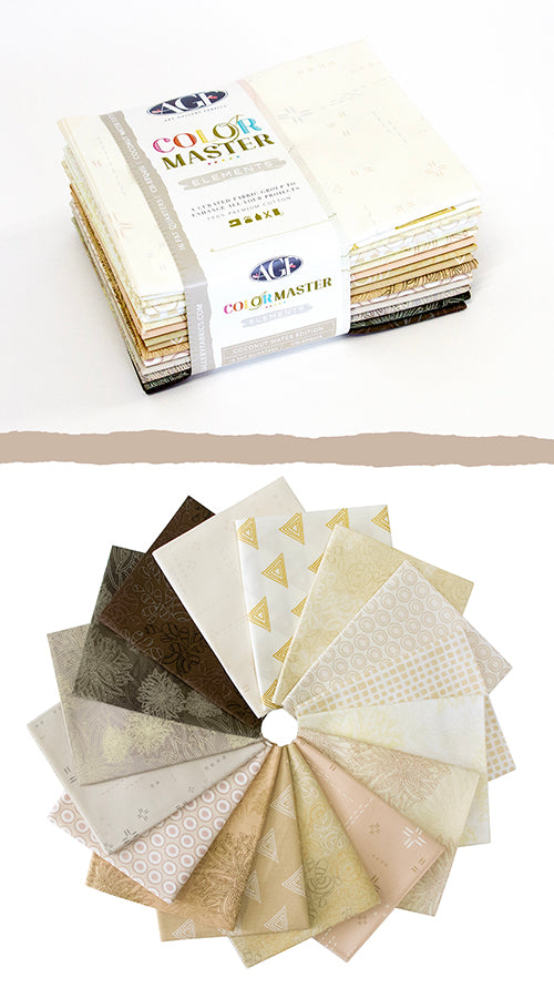 Coconut Water FQ Bundle - AGF Elements - Purple Daisies Quilting