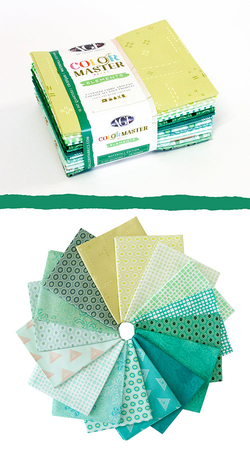 Waterfall FQ Bundle - AGF Elements - Purple Daisies Quilting