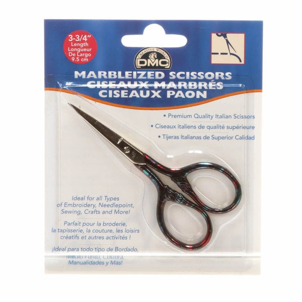 Marbleized Embroidery Scissors - Purple Daisies Quilting