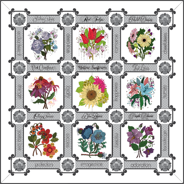 Orange Primrose by Sharon Schamber - Purple Daisies Quilting